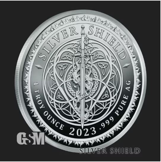 1oz Silver Shield Silver Proof 2023 SPREADING DEBT & DEATH – Yorkshire ...