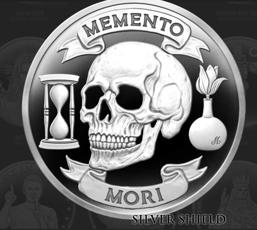 1oz Silver Shield Silver Proof 2025 MEMENTO MORI – Yorkshire Bullion